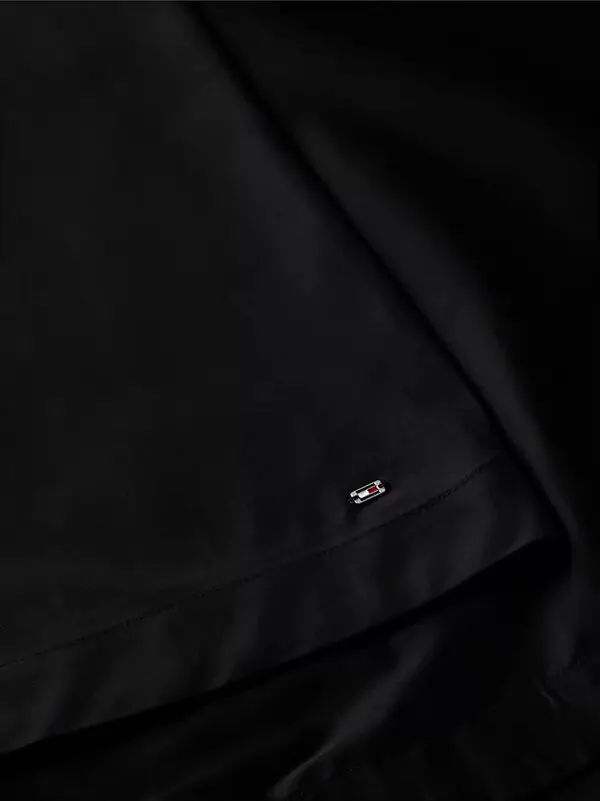 Tommy Hilfiger Ribbed Bodice And Pleated Midi Dress