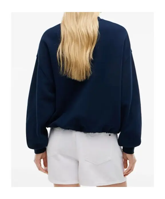 Tommy Hilfiger Crest Logo Print Drawstring Hem Sweatshirt