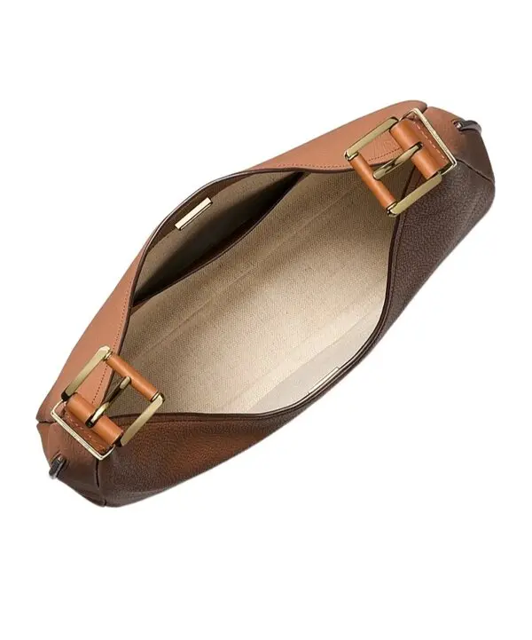 Michael Kors Nolita Large Pebbled Leather Hobo Shoulder Bag - Brown