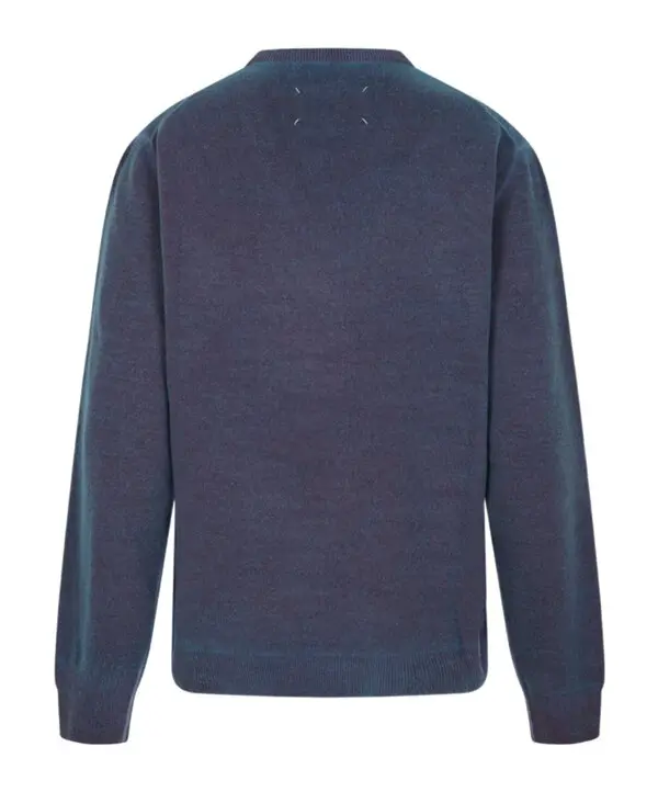MAISON MARGIELA V-neck Sweater With Ribbed Cuffs And Hem