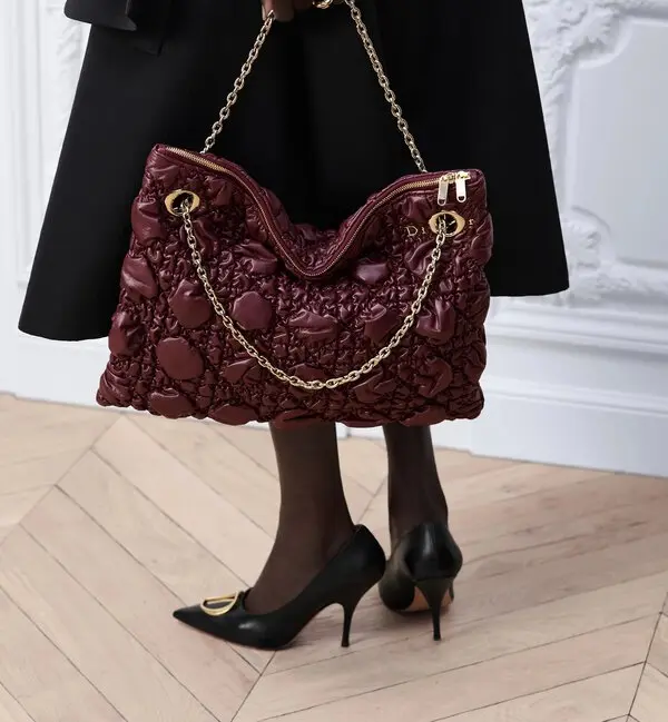 Dior Medium Quilted Leather Bag - Black
