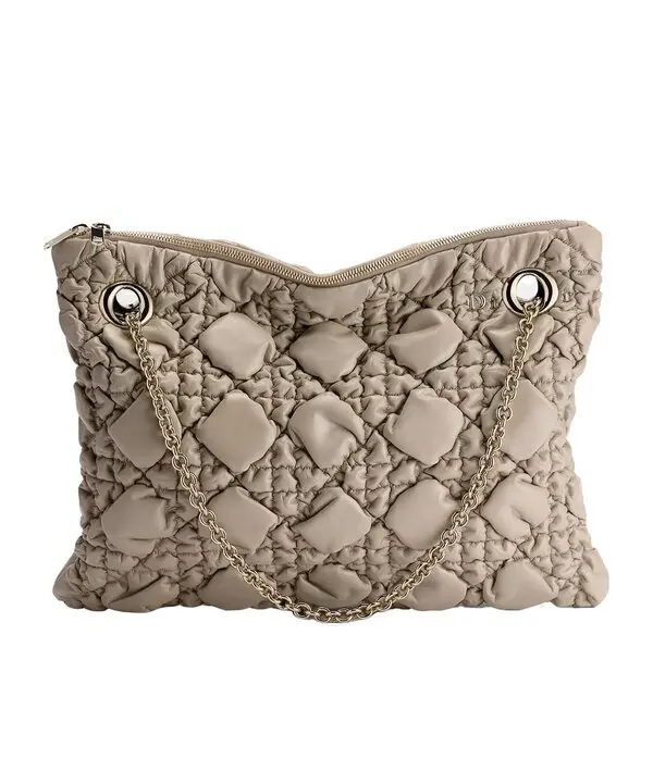 Dior Medium Quilted Leather Bag With Gold-finish Chain