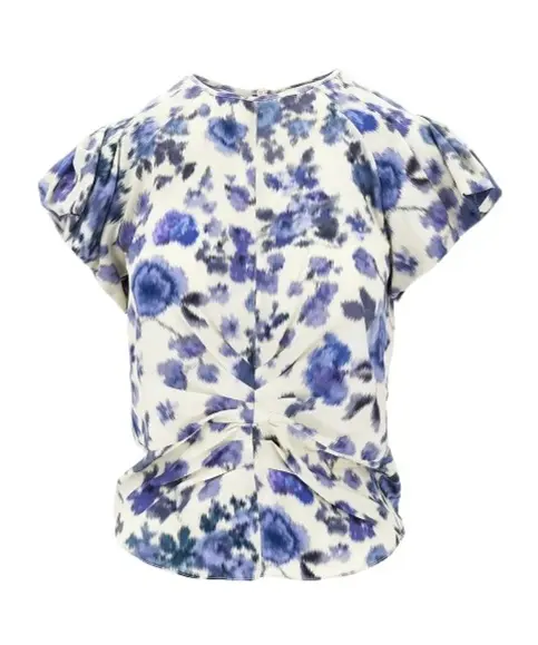 Isabel Marant Étoile Tullya Top With Puff Sleeves And Ruffle Trim - White