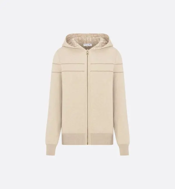 Dior Reversible Zipped Cardigan With Hood