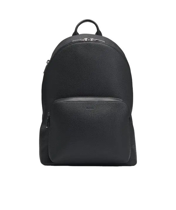 Hugo Boss Grained Leather Backpack - Black
