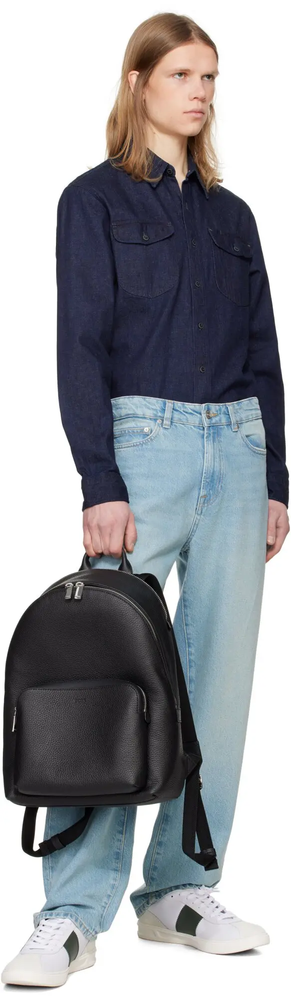 Hugo Boss Grained Leather Backpack