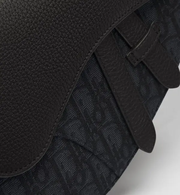 Dior Saddle Bag In Oblique Jacquard And Taurillon Leather