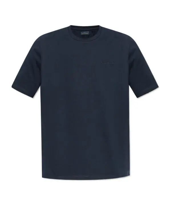 PAUL  SHARK Logo-embroidered T-shirt - Navy Blue