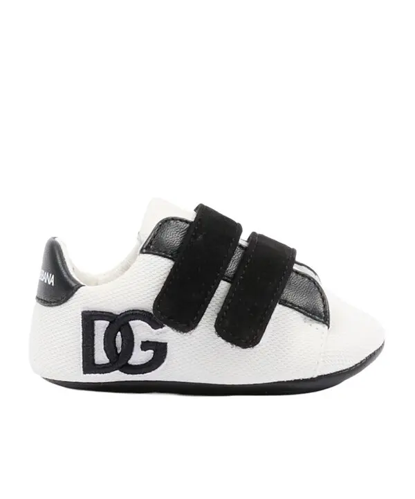 Dolce & Gabbana Suede Sneakers With Dg Logo - White