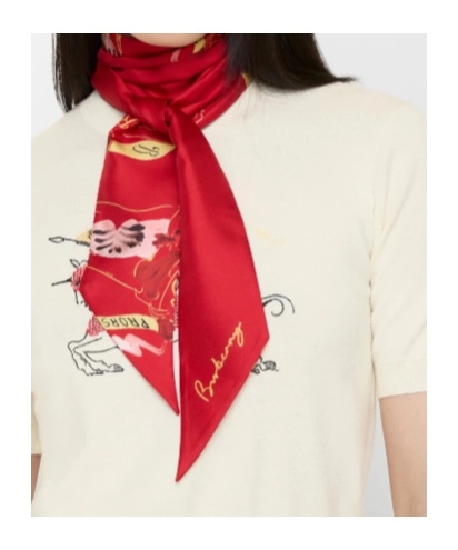 Burberry Skinny Watercolour Ekd Silk Scarf