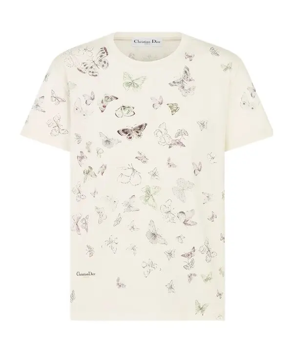 Dior Embroidered Butterfly T-shirt