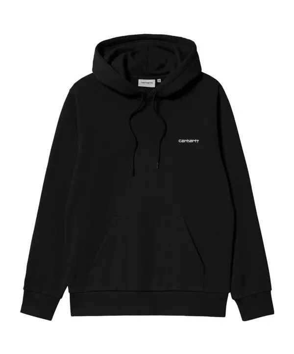 Carhartt Work In Progress Hooded Script Embroidery Hoodie - Black/white