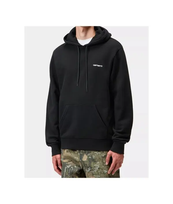 Carhartt Work In Progress Hooded Script Embroidery Hoodie - Black/white