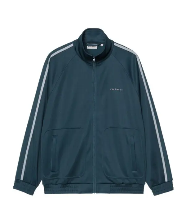 Carhartt Work In Progress Bolar Side Stripe Track Jacket - Blue River / Mirror