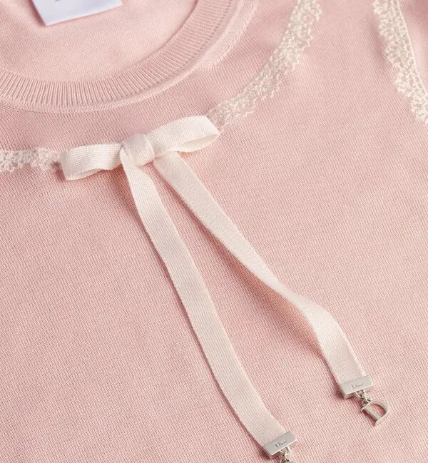 Dior Short-sleeved Sweater With Bow Detail