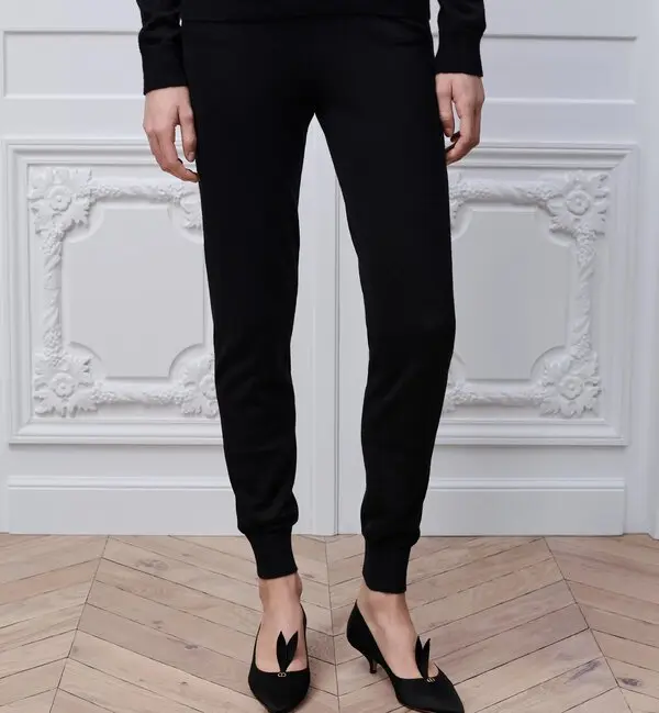 Dior Fitted Pants With Elastic Waistband And Ribbed Ankle Cuffs