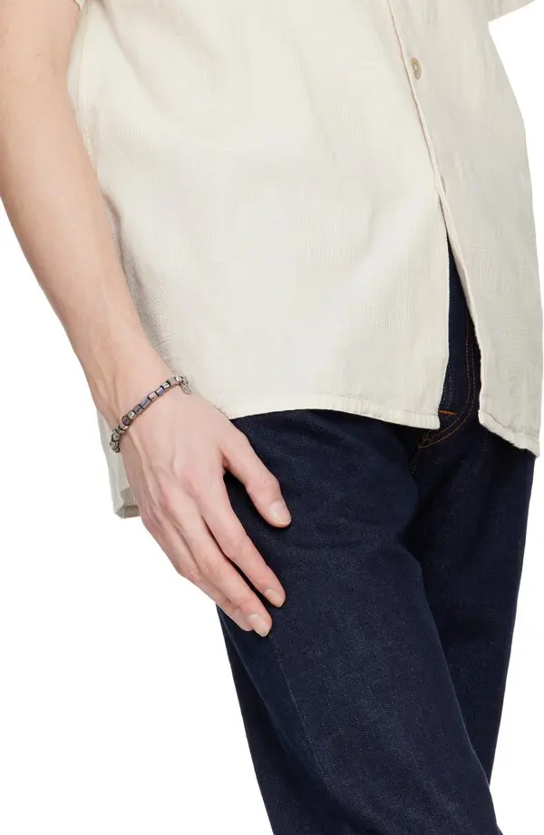 Paul Smith Striped Bead Bracelet With Vintage Silver Hardware