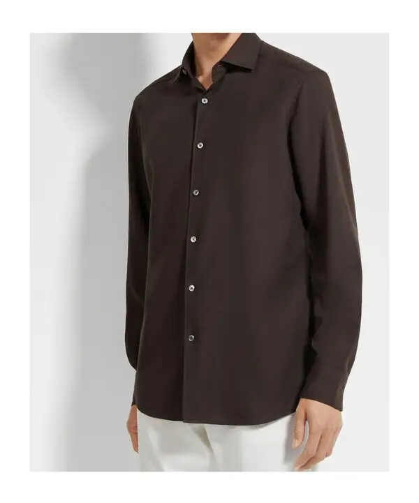 Zegna Cashco Long-sleeve Button-down Shirt