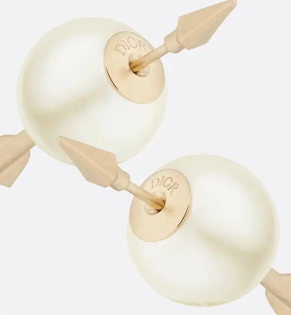 Dior Tribales Earrings With Resin Pearls And Arrow Details