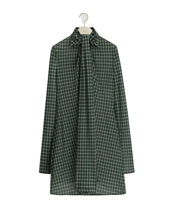 Dior Short Dress With Bow Collar - Black