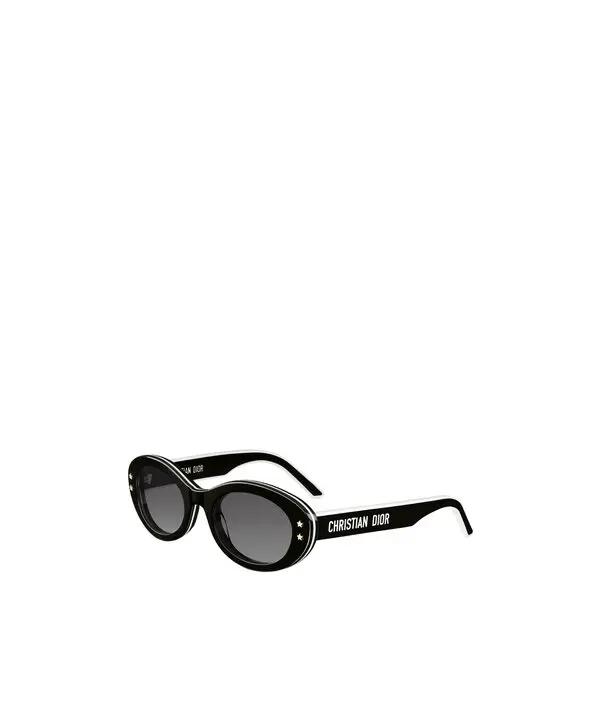 Dior Oval Sunglasses With Signature Detail - Black