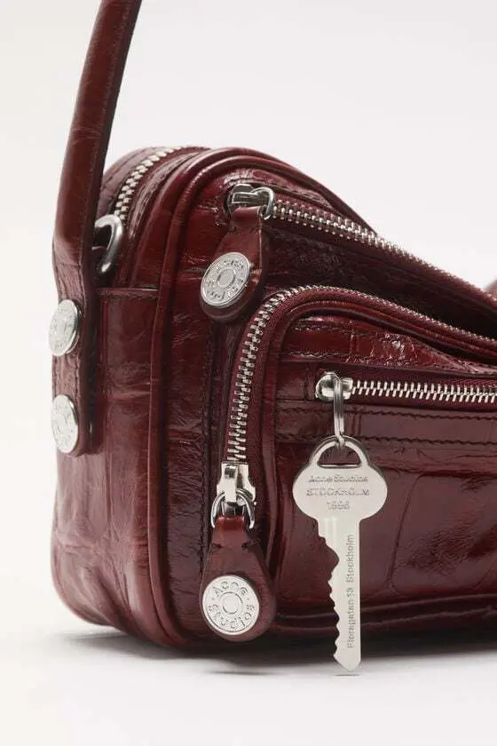 Acne Studios Camero Party Croc Effect Crossbody Bag