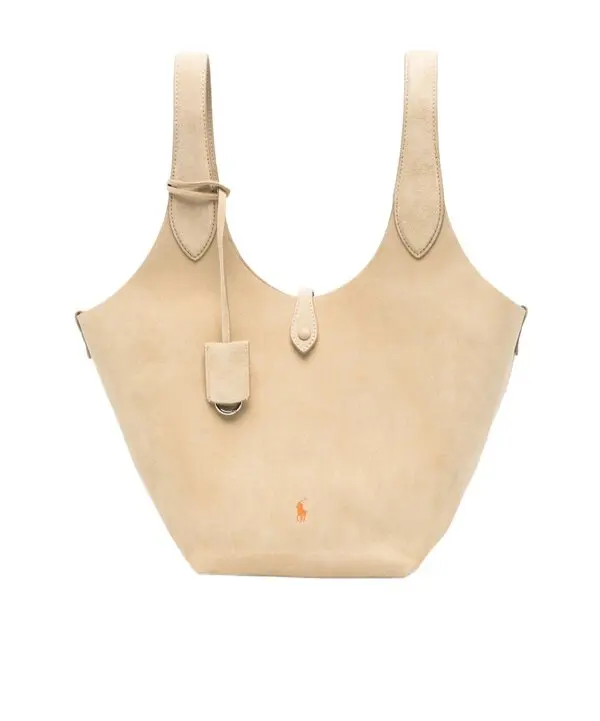 Ralph Lauren Polo Play Suede Tote Bag - Beige