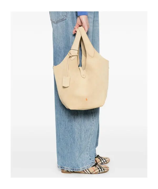 Ralph Lauren Polo Play Suede Tote Bag