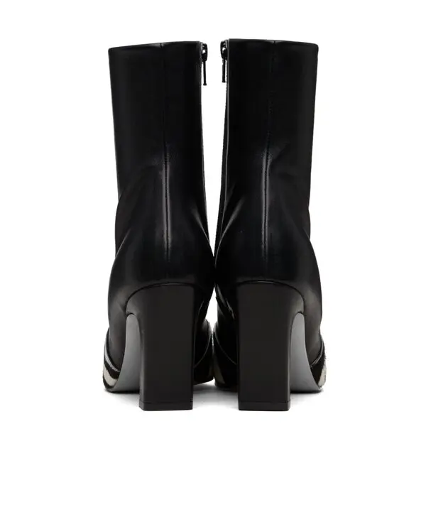 Khaite Stretch Zebra Print Ankle Boots