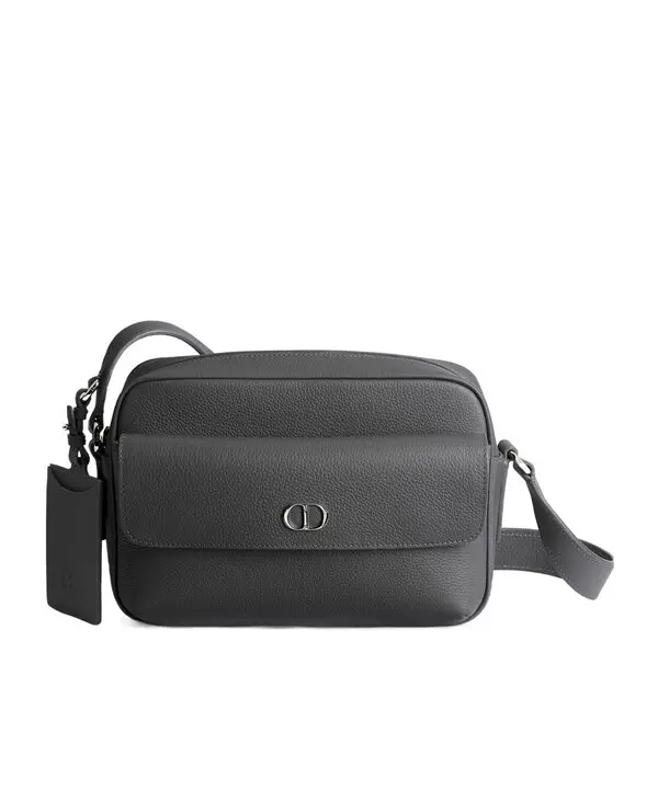 Dior Cd Icon Zipped Messenger Bag - Black