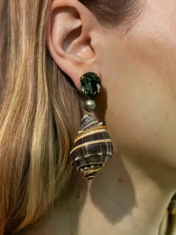 JENNIFER BEHR Alon Shell Drop Earrings