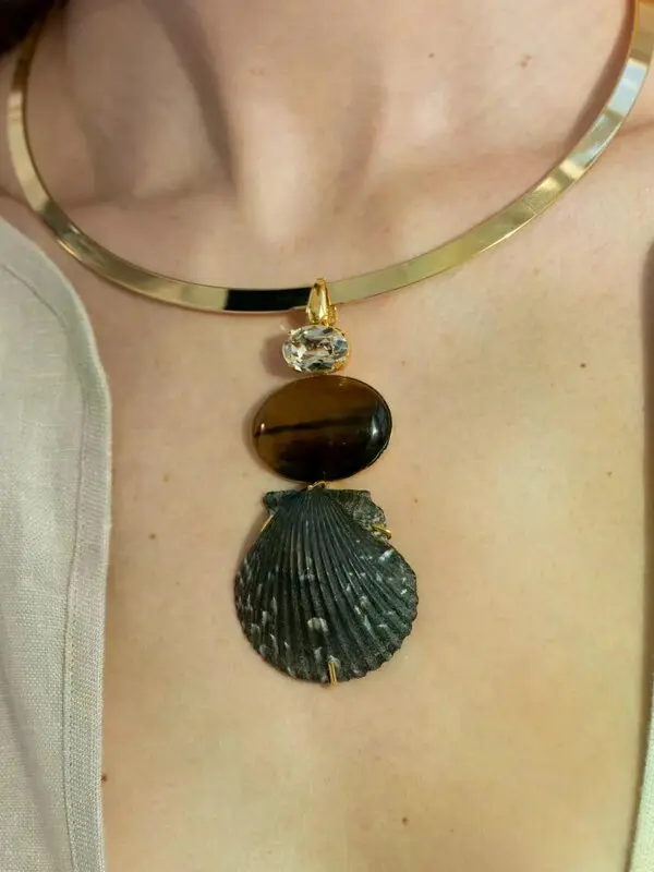 JENNIFER BEHR Naia Shell Pendant Necklace