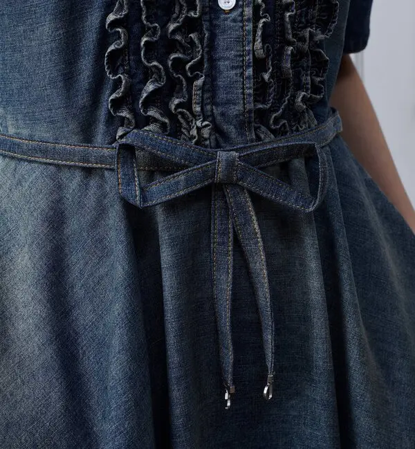 Dior Mid-length Belted Shirtdress With Ruffle Plastron