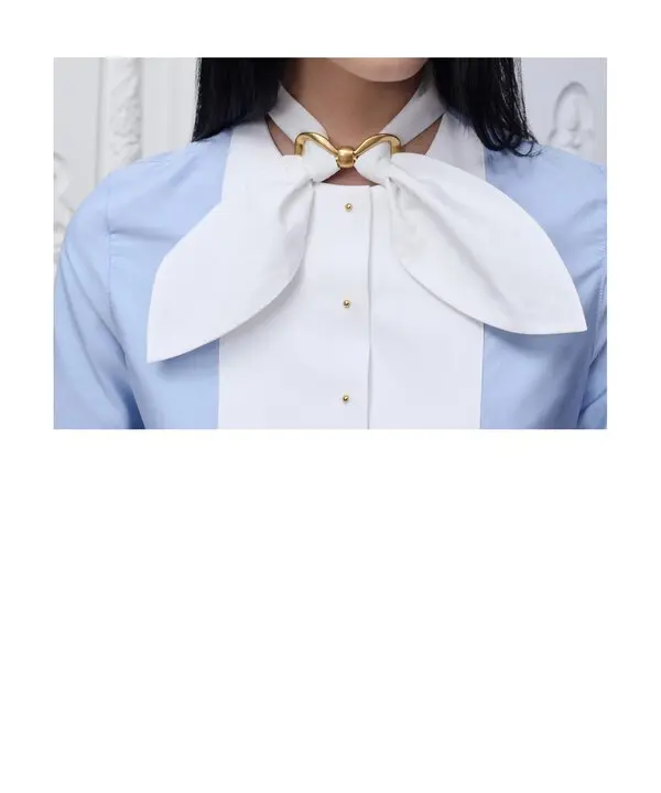 Dior Mid-length Shirtdress With Plastron Detail