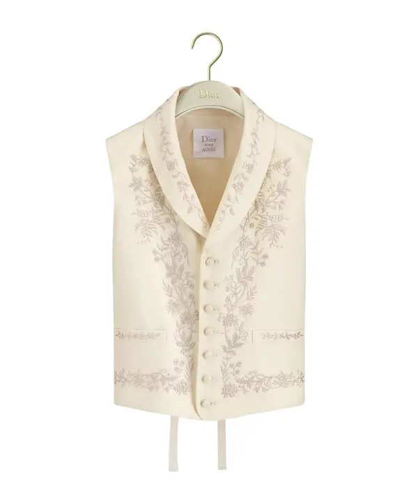 Dior Embroidered Vest - Off White