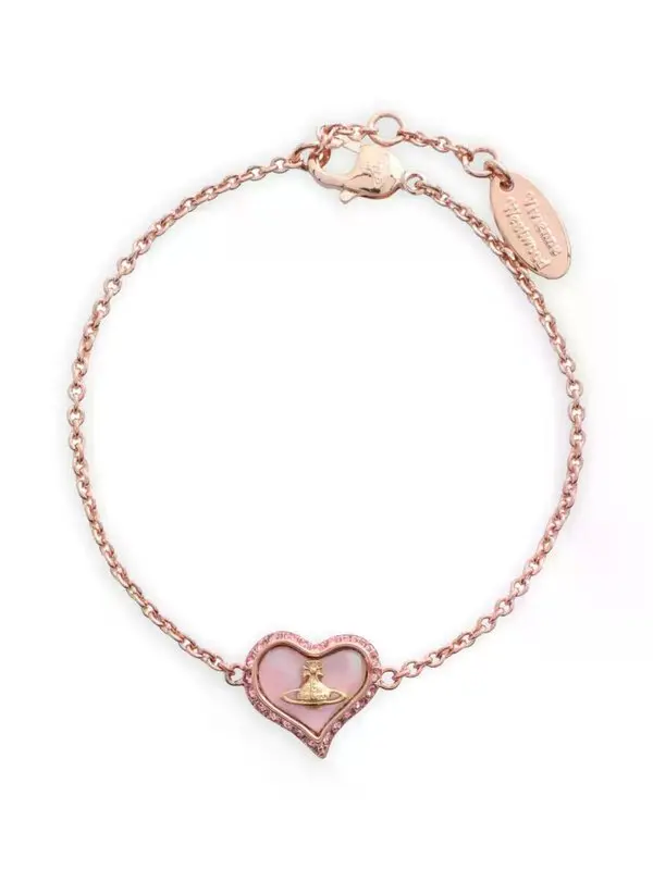 VIVIENNE WESTWOOD Petra Heart Bracelet - Pink