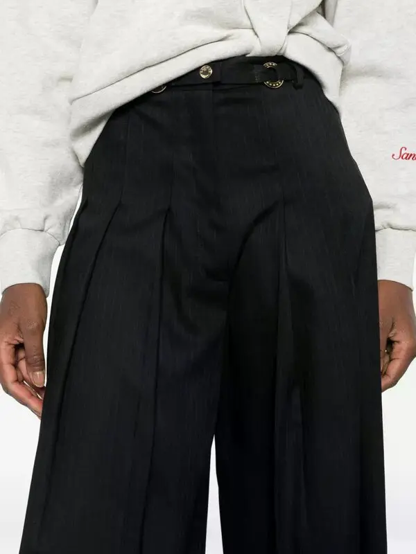 Sandro Striped Pleated Shorts