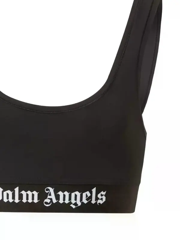 Palm Angels Logo-underband Scoop-neck Bra