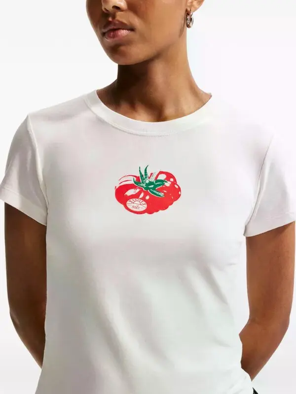 Nike Graphic Print Cropped T-shirt - White
