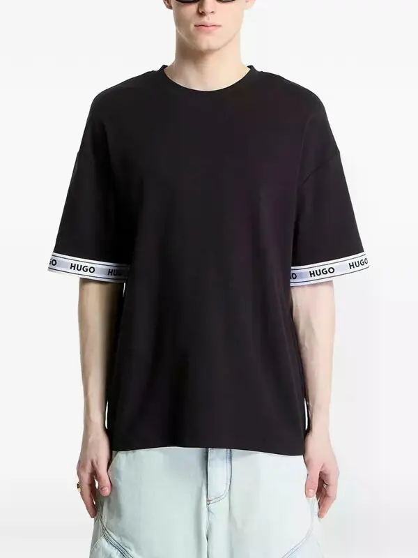 Hugo Logo-trim T-shirt - Black