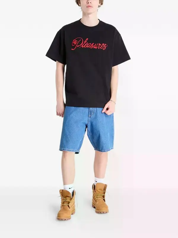 PLEASURES Logo-print T-shirt