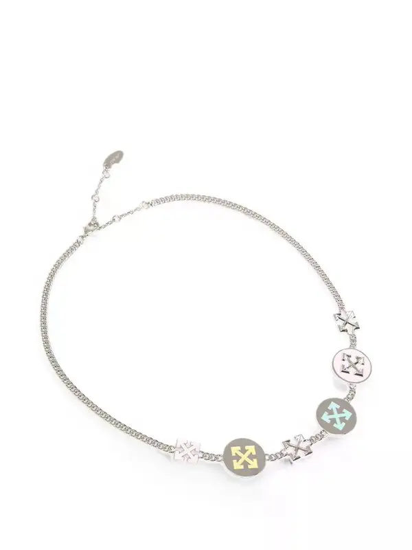Off-White Arrows Curb-chain Necklace - Silver