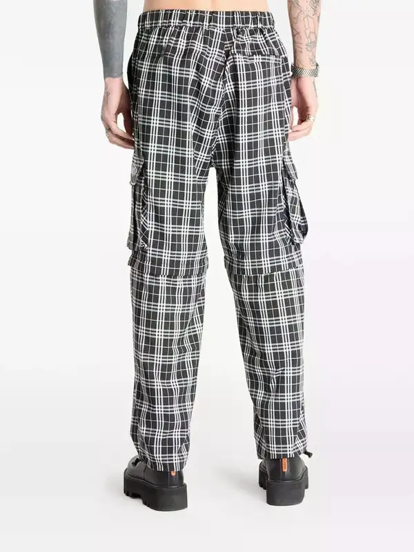 WASTED Convertible Cargo Pants With Tartan Check Pattern