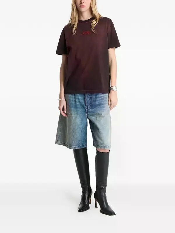 Off-White X Ac Milan Faded Effect T-shirt