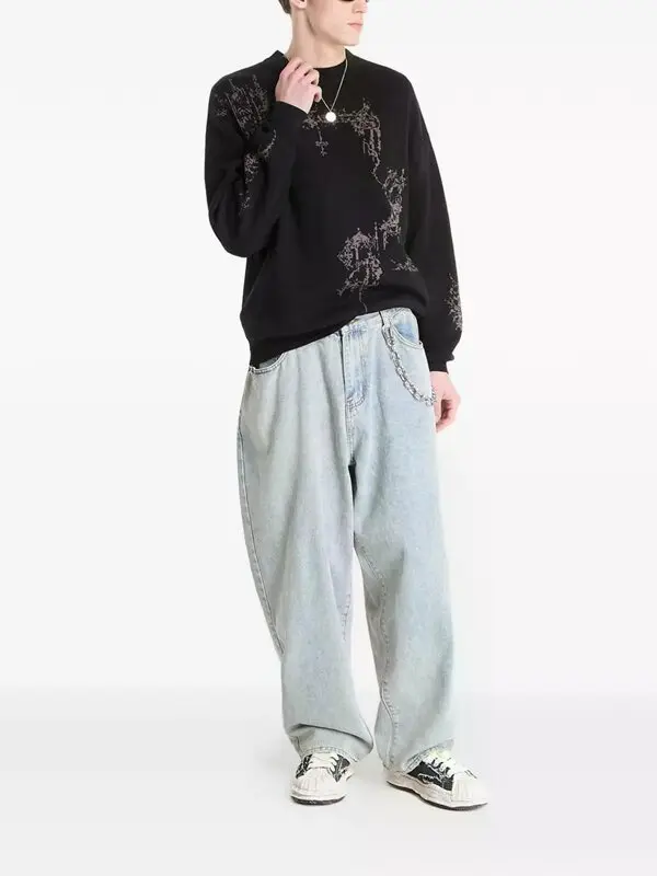 WASTED Stronghold Graphic-knit Sweater