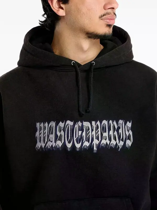 WASTED Run' Graphic Print Logo Hoodie