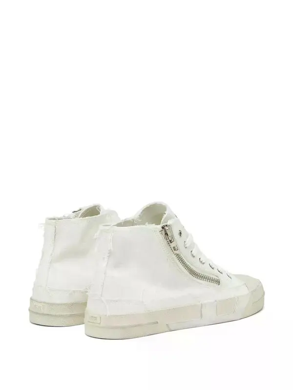 DIESEL® S-d-verse Zip Detail Canvas Sneakers - White