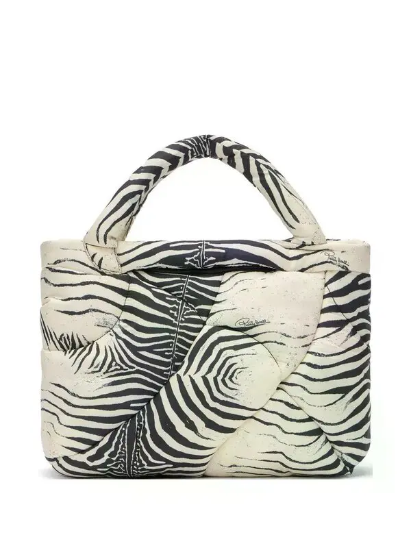 Roberto Cavalli Firenze Zebra-print Quilted Tote Bag - Neutrals