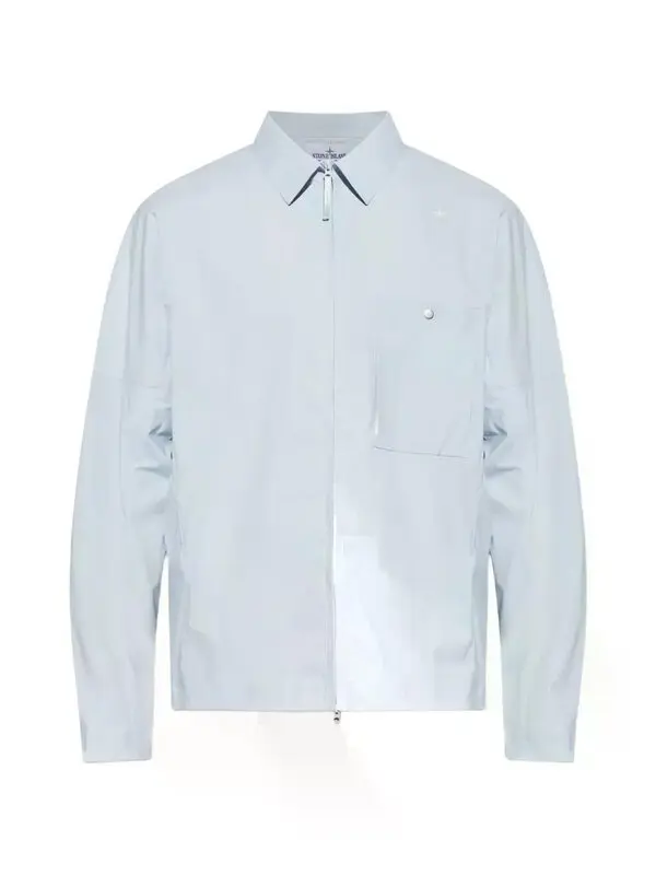 Stone Island Zip-up Chest-pocket Shirt