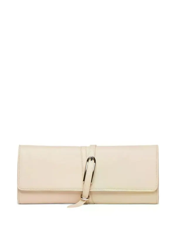 LIFFNER Belted Leather Clutch Bag - Neutrals